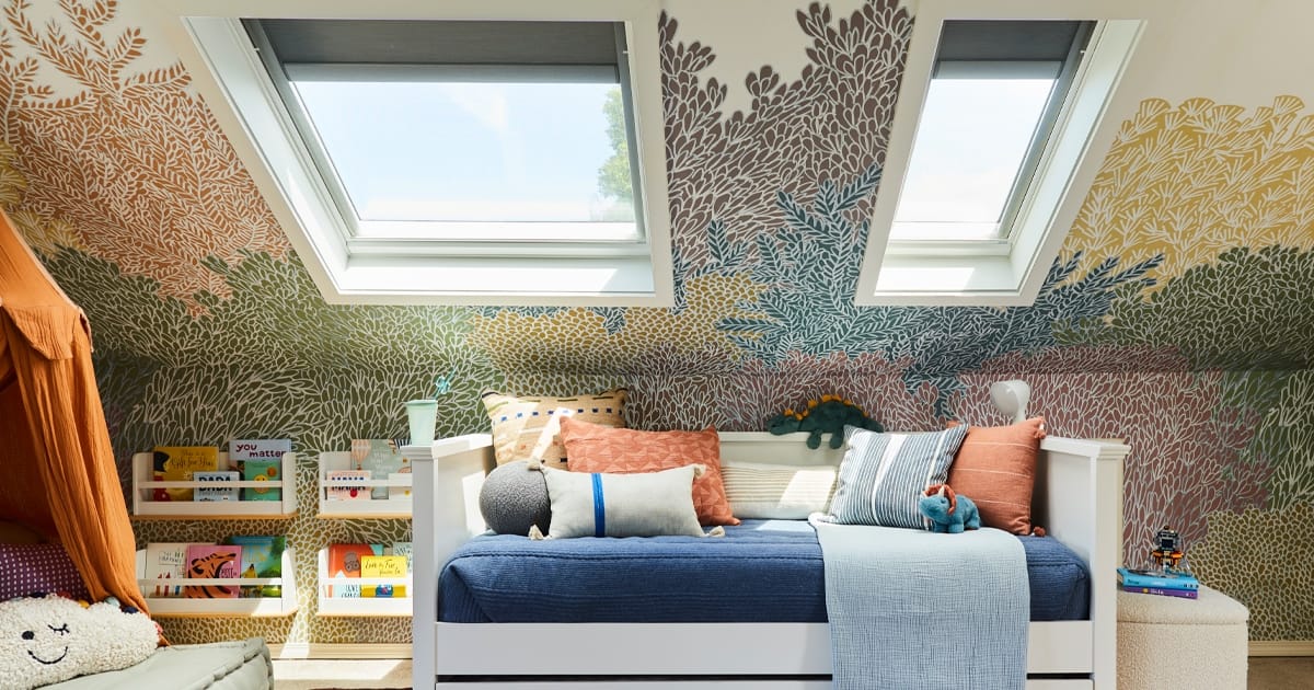 VELUX Skylight Makeover | 5 things we love about this colorful children’s room
